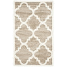 Lark Manor Ammundsen Geometric Light Grey/Beige Area Rug & Reviews | Wayfair